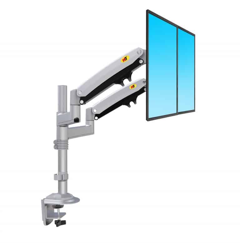 Dual Monitor Swivel Desk Mount For 22″-32″ Screens (H180) - North Bayou