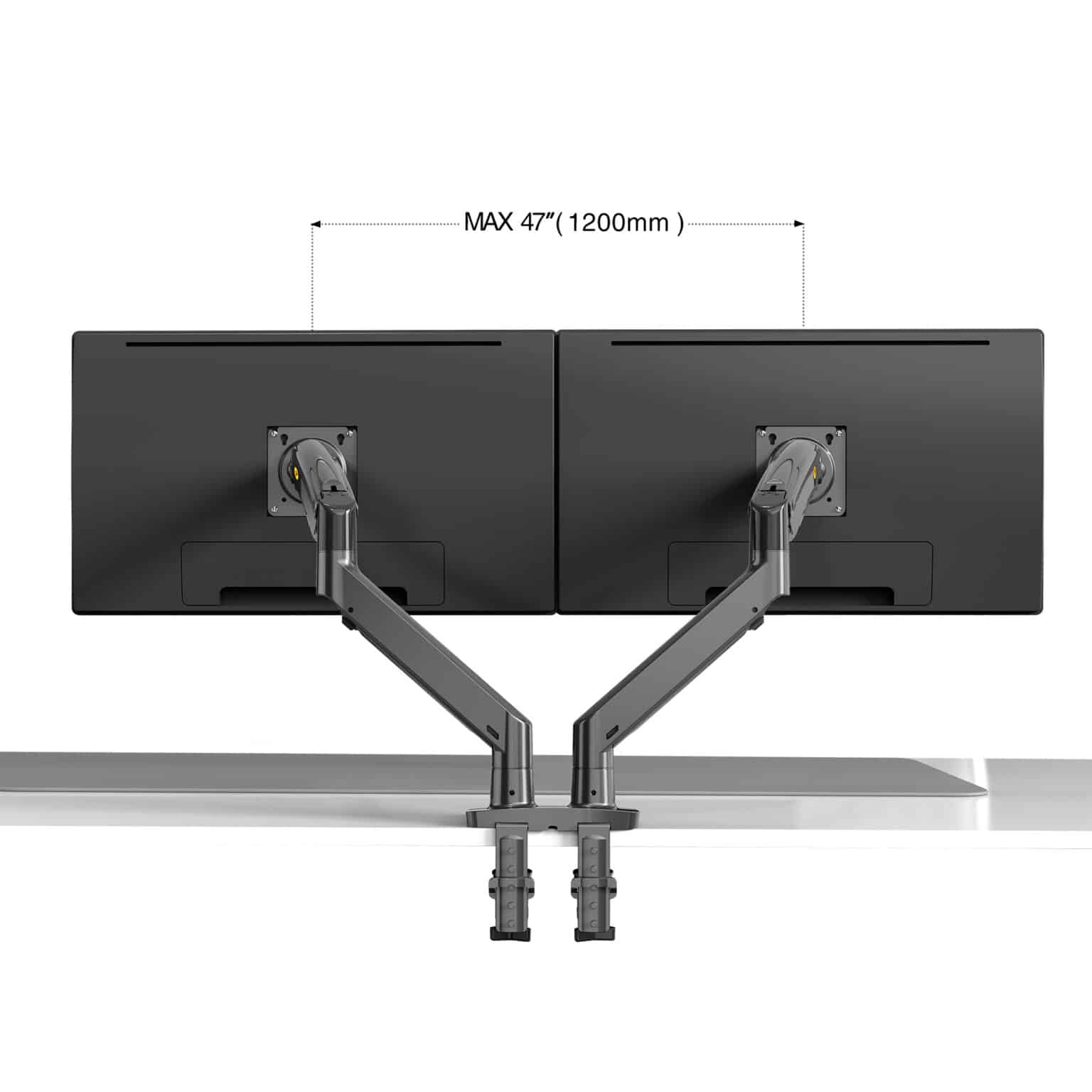 North Bayou Dual Desk Monitor Arm for 22”- 32'' monitors - Black (G75 ...